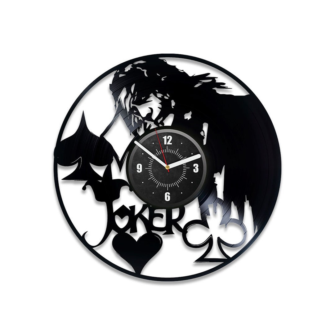 Joker Vinyl Record Handmade Wall Clock Original Decor for Boys Bedroom ...