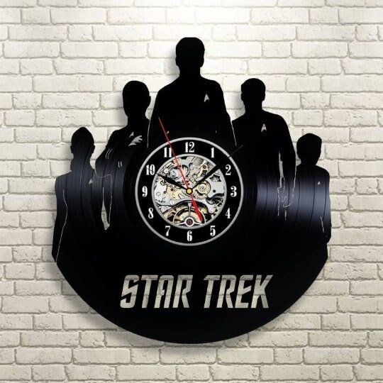 Star Trek Vinyl Record Clock, Science Fiction Art, Movie Characters ...