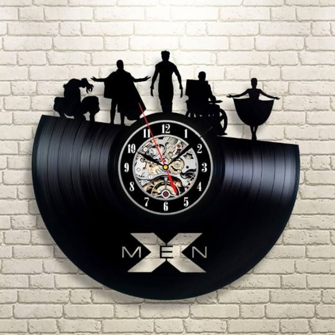 X-men Vinyl Record Clock, Comic Book Art, Movie Lover Gift, Home ...