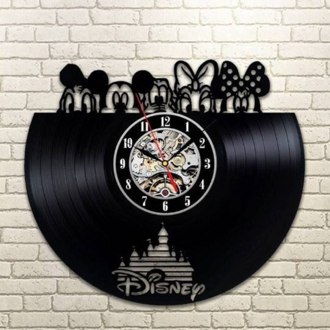 Disneyland Vinyl Record Clock, Mouse and Friends, Nursery Wall ...