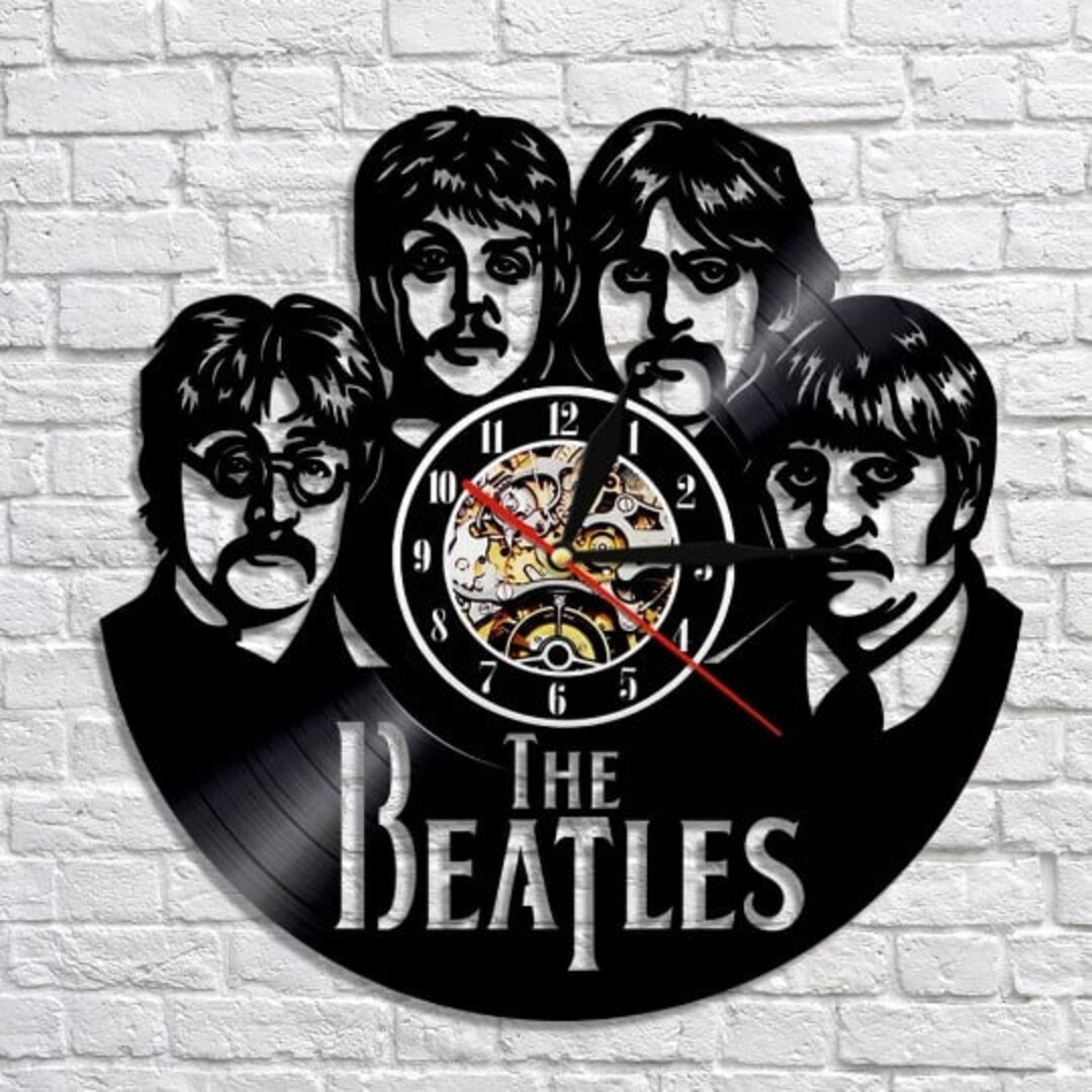 Beatles Rock Band Vinyl Record Clock, Room Aesthetic Decor, Unique ...
