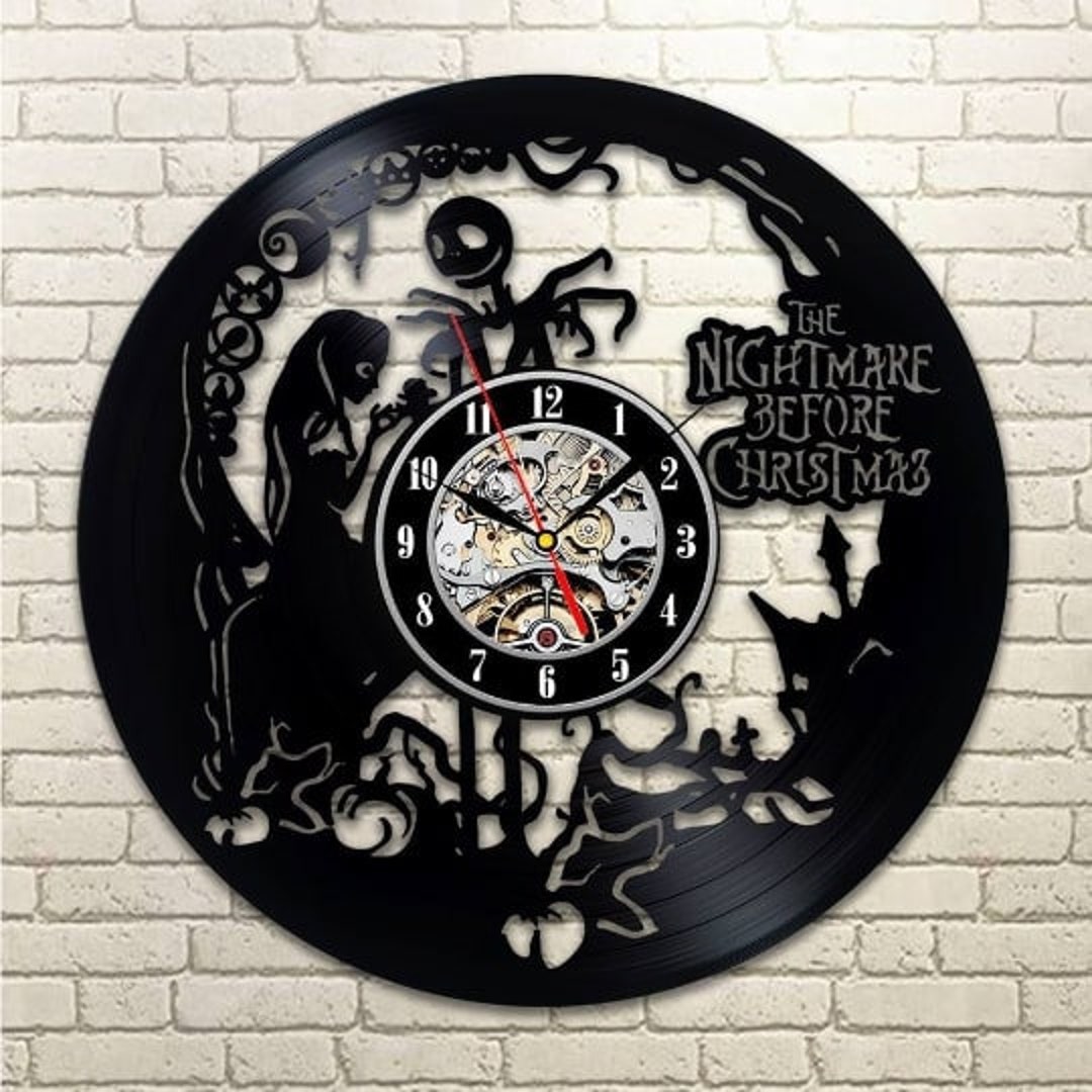 Nightmare Before Christmas Vinyl Record Clock, Apartment Wall Decor ...