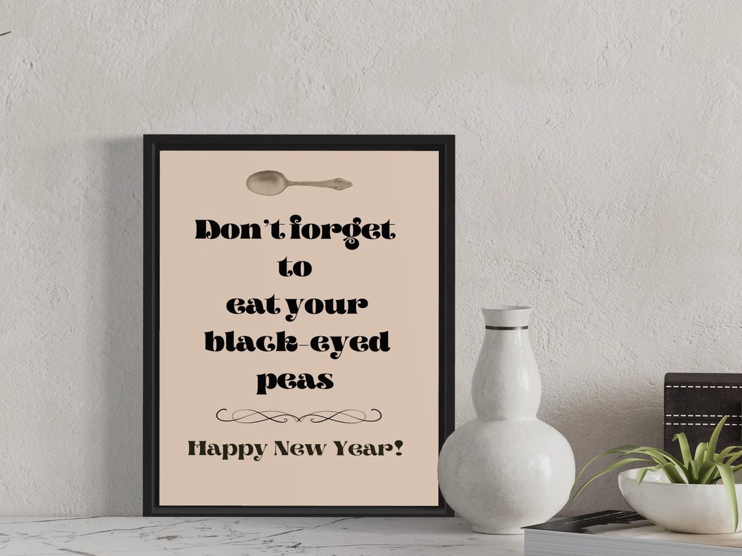 Kitchen Wall Art, Printables, New Year Good Luck, Kitchen Prints for ...
