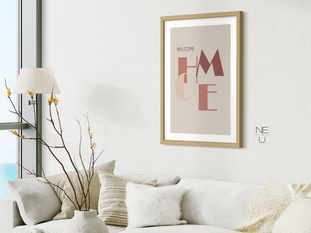Welcome Home Print, Home Sign, Home Typography Print, Welcome Home Word ...