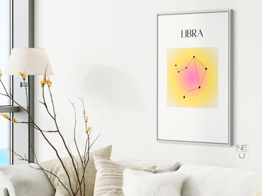 Libra Zodiac Sign Art Print |zodiac Digital Download | Home Wall Art ...