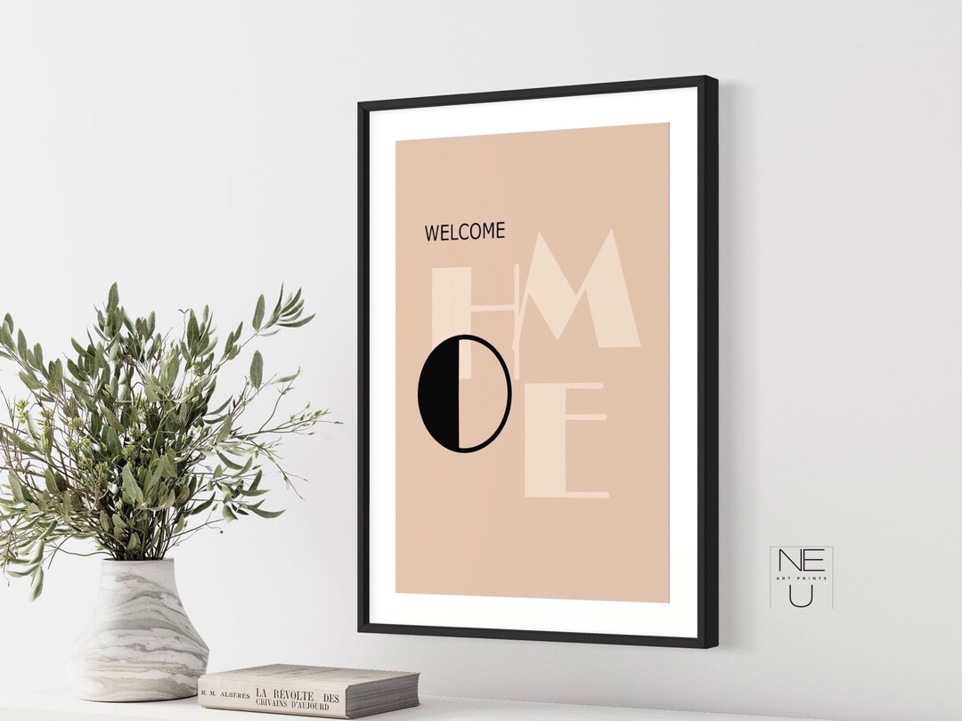 Welcome Home Digital Print, Home Wall Art Prints, Home Typography Print ...
