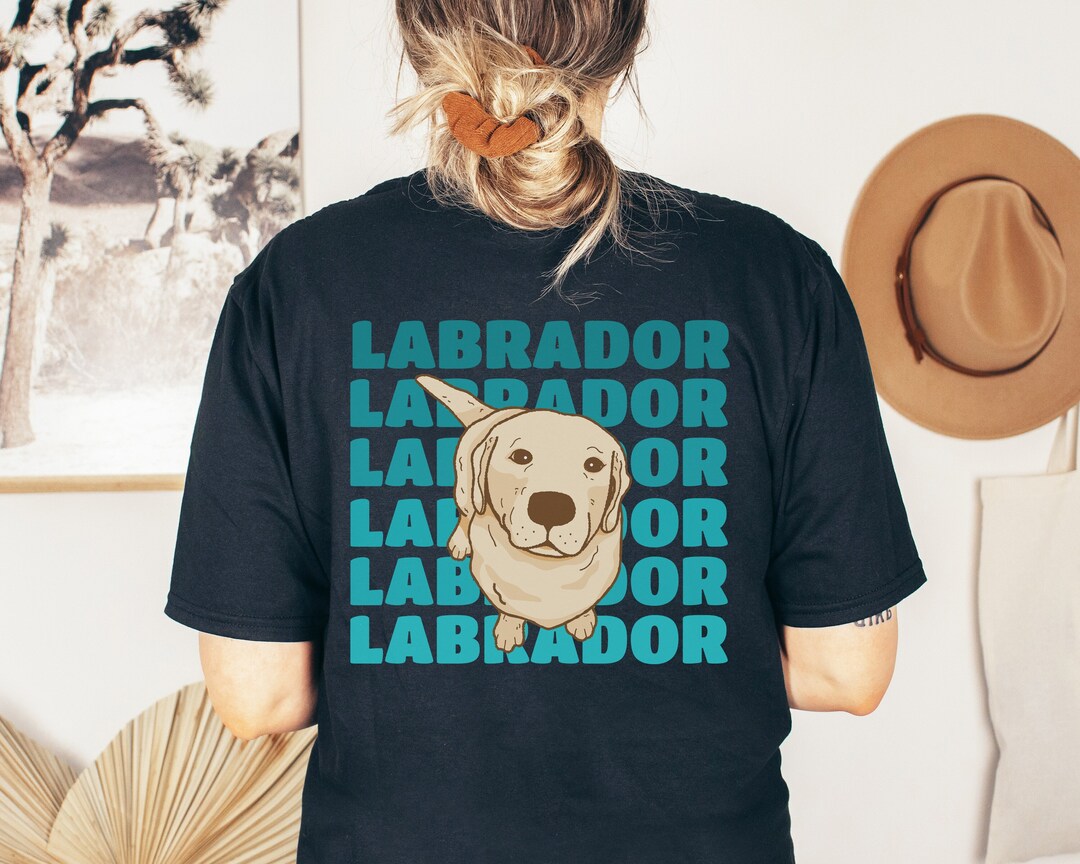Yellow Lab Mom Shirt Back Graphic Design T-shirt for Labrador Retriever ...