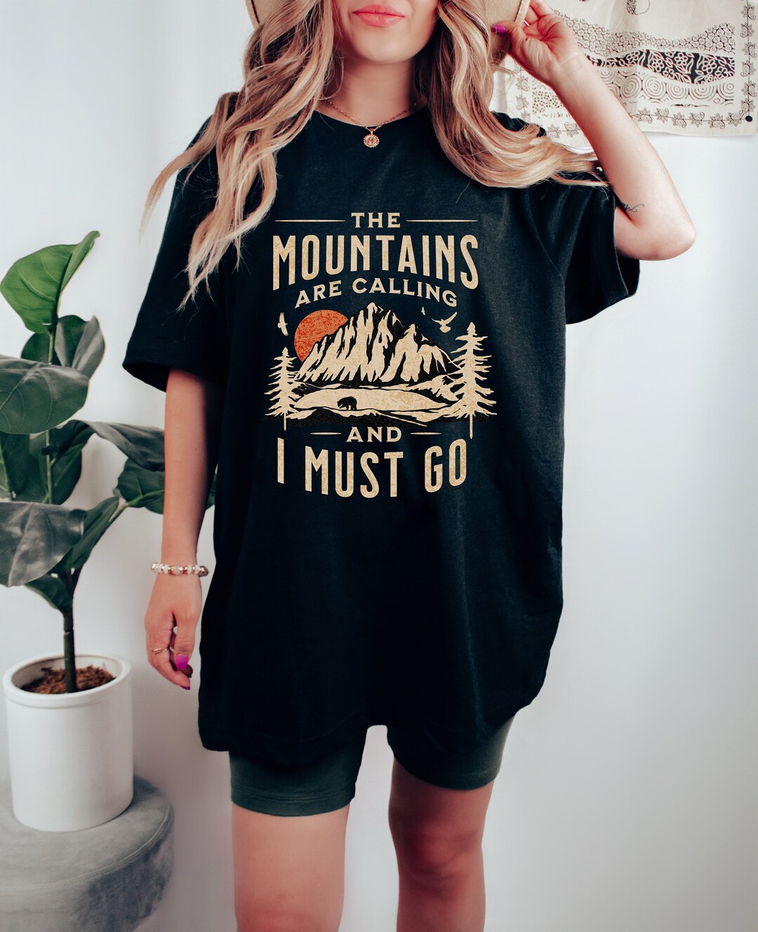 The Mountains Are Calling Shirt Comfort Colors Tee Camping, Hiking ...