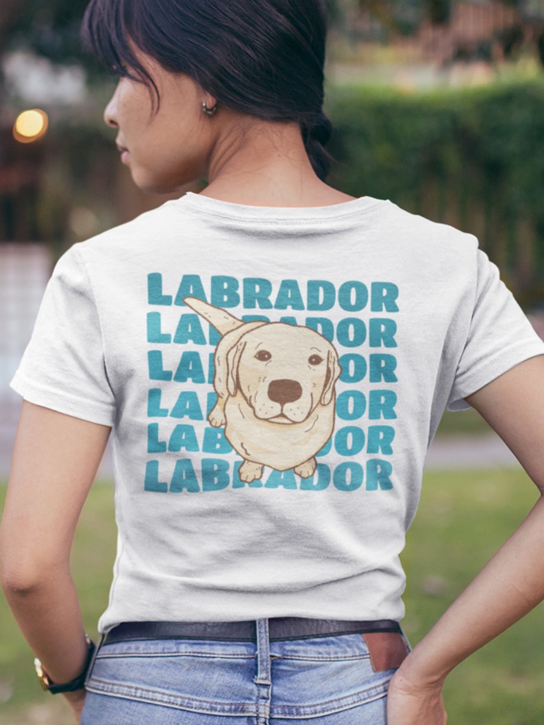 Yellow Lab Mom Shirt Back Graphic Design T-shirt for - Etsy
