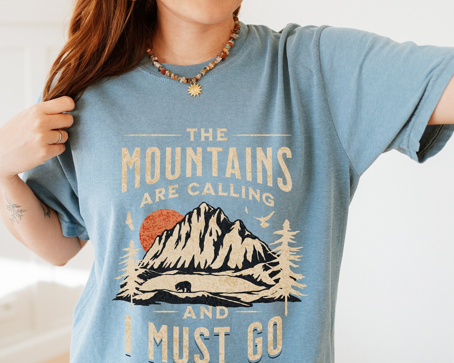 The Mountains Are Calling Shirt Comfort Colors Tee Camping, Hiking ...