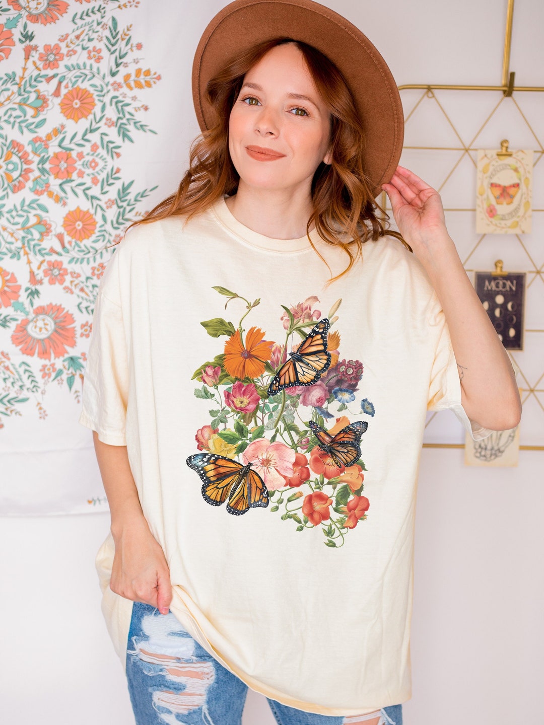 Cottagecore Shirt, Cottagcore Butterfly Shirt, Monarch Butterfly Shirt ...