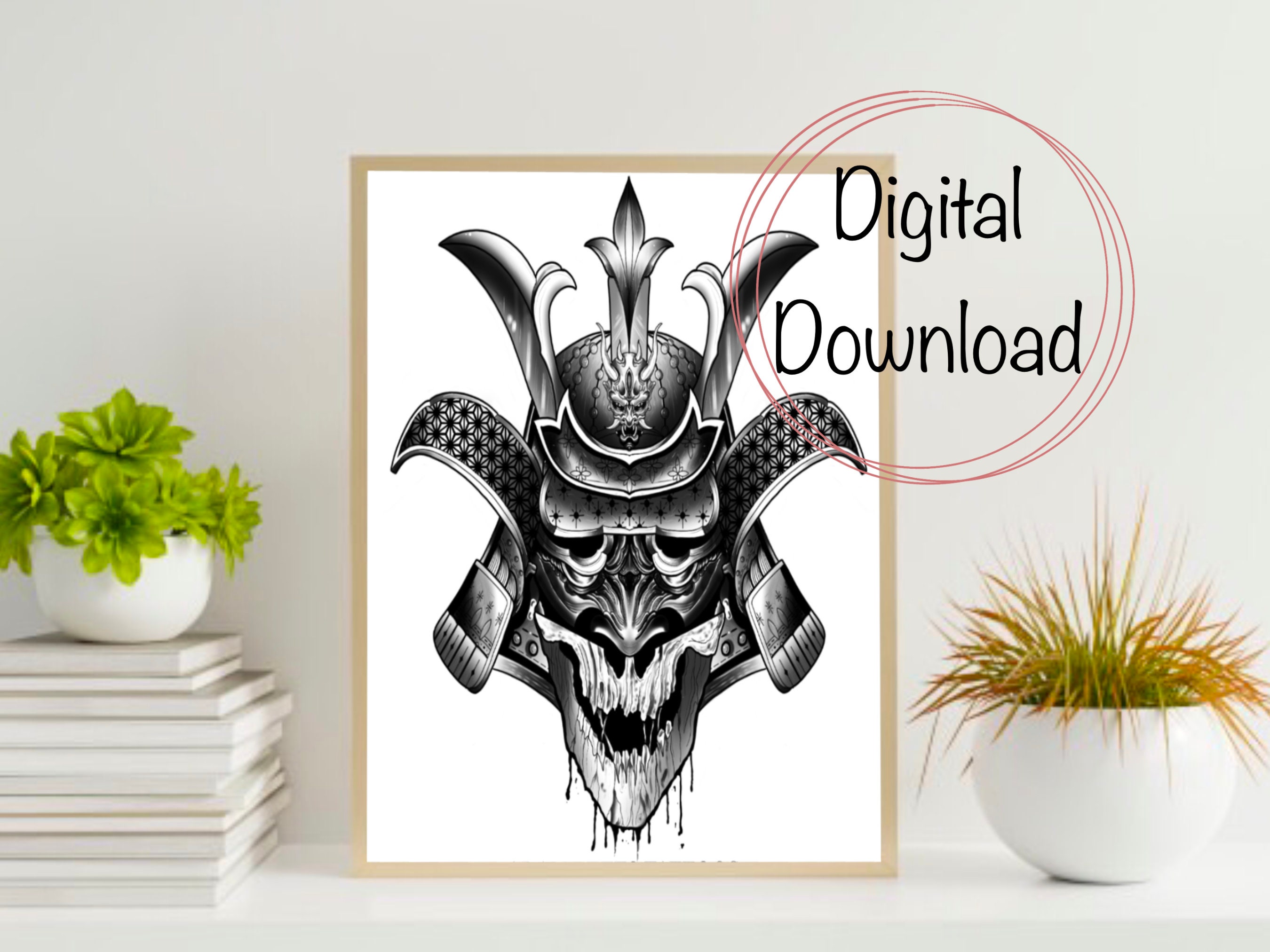 Japanese Samurai Print Digital Download - Bedroom - Hallway - Games ...