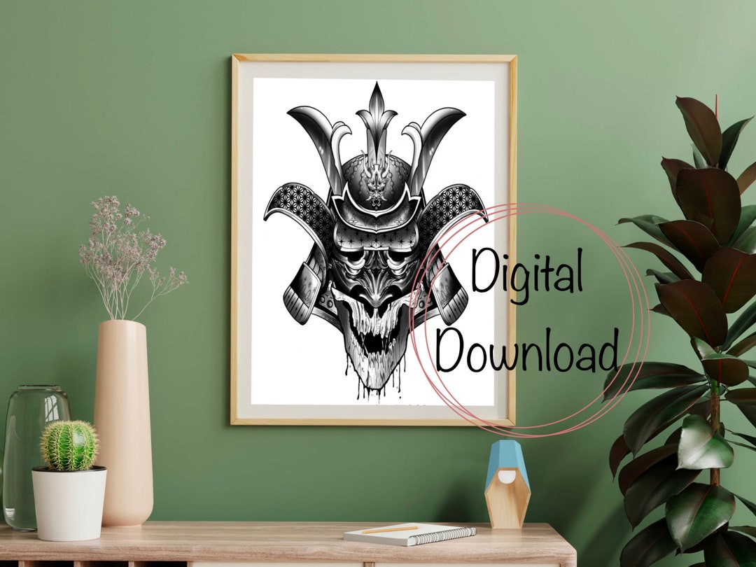 Japanese Samurai Print Digital Download - Bedroom - Hallway - Games ...