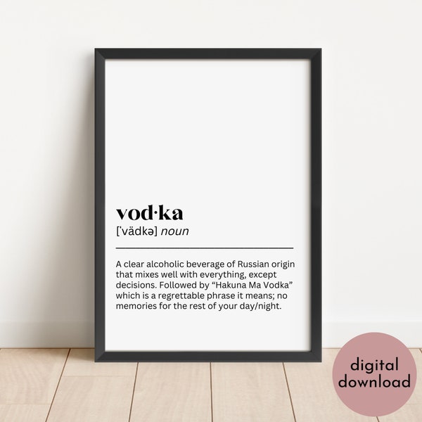 Vodka Quote - Etsy