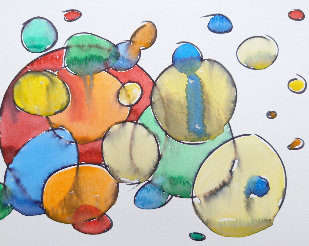 Small Original Abstract Painting Original Watercolor - Etsy