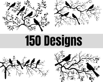 Bird SVG, Bird on Branch SVG, Birds SVG, Birds on Branch Svg, Branch ...
