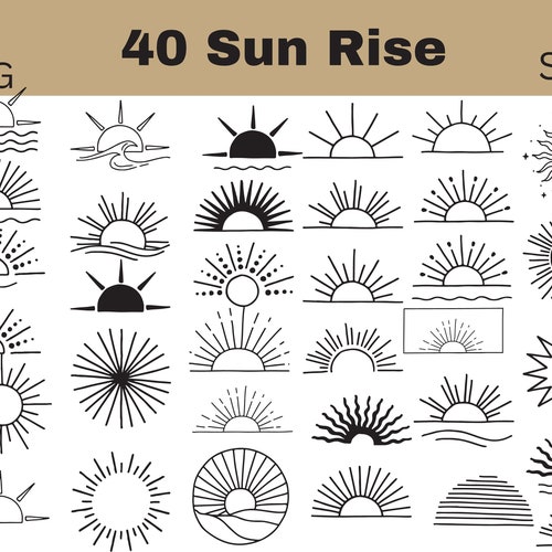 Sunrise Svg Sun Svg For Cricut Sunrise Clipart Sunrise Etsy