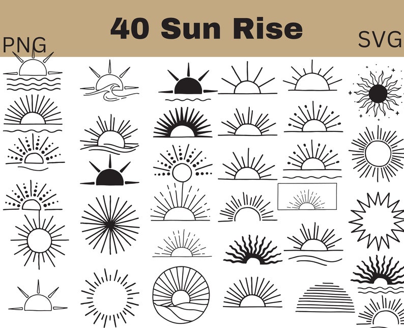 Sunrise SVG Sun Svg for Cricut Sunrise Clipart Sunrise - Etsy Australia