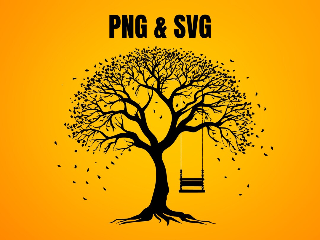 Tree Swings Svg, Kids Swings Svg, Tree Swing Seat Svg, Tree Swings Dxf ...