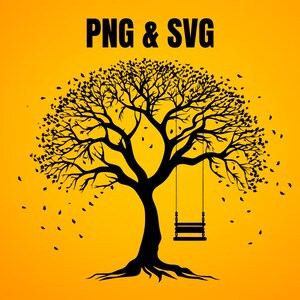 Tree Swings Svg, Kids Swings Svg, Tree Swing Seat Svg, Tree Swings Dxf ...