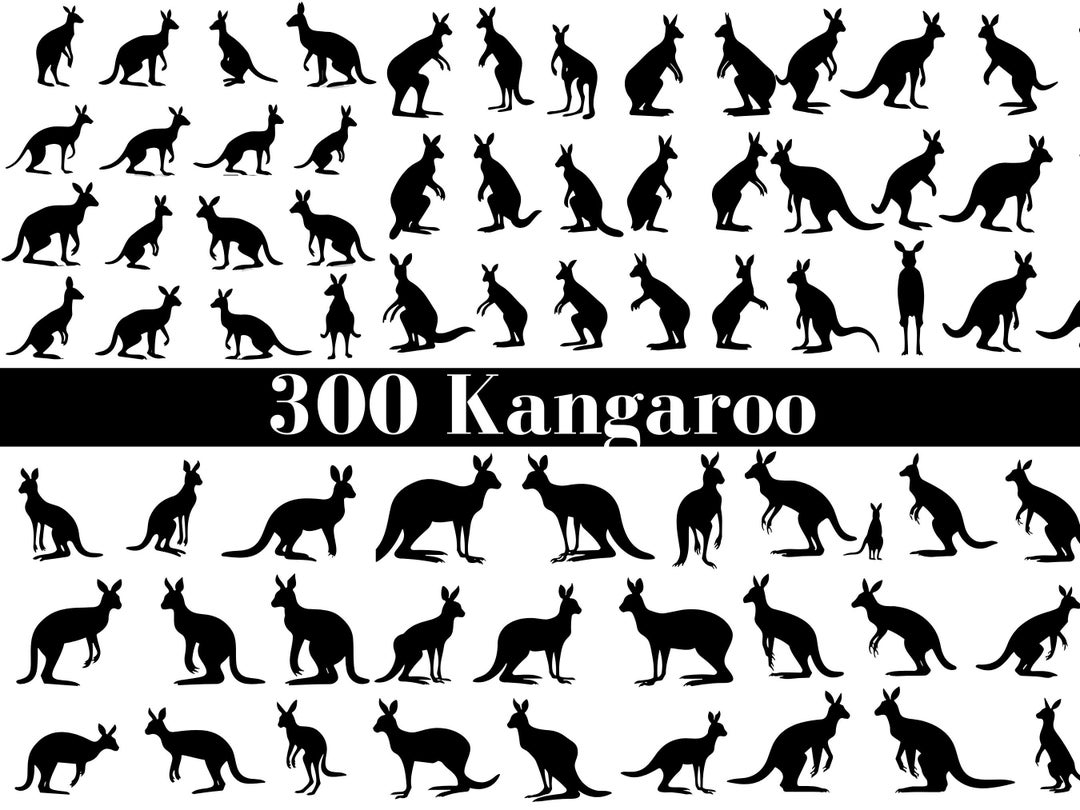 300 Kangaroo Svg Bundle, SVG Files for Cricut, Kangaroo Silhouettes ...