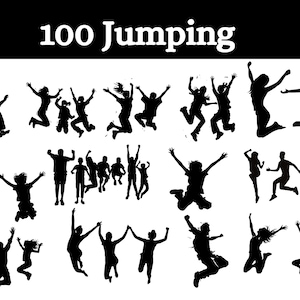 Jumping Svg, SVG Files for Cricut, Jump SVG, Jump Silhouette, Happy SVG ...