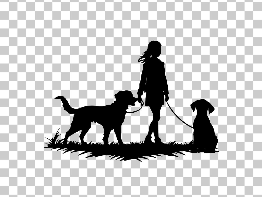 Girl and Dog, SVG PNG Vector Cutting File for Cricut and Silhouette,pet ...