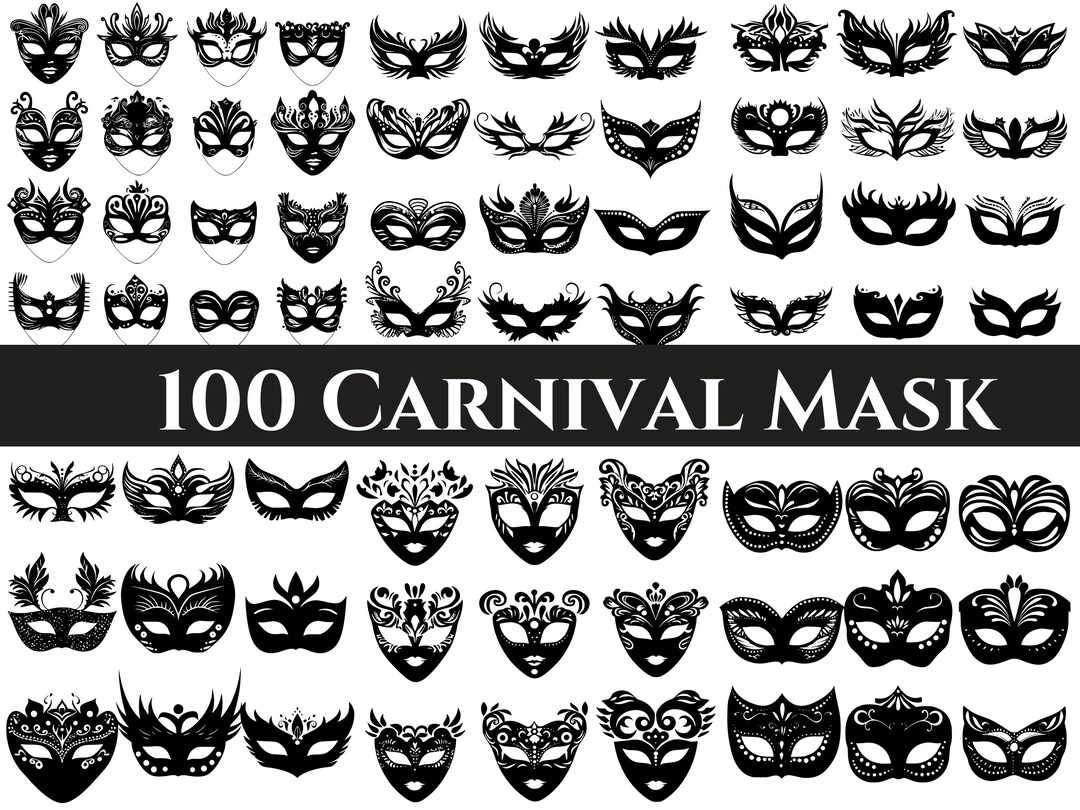 Masquerade Svg, Venetian Masks Clipart, Mask Clip Art, Mardi Gras Clip ...