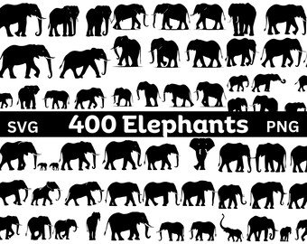 Elephant Svg Animal Svg Elephant Silhouette Elephant Cut Files Elephant ...
