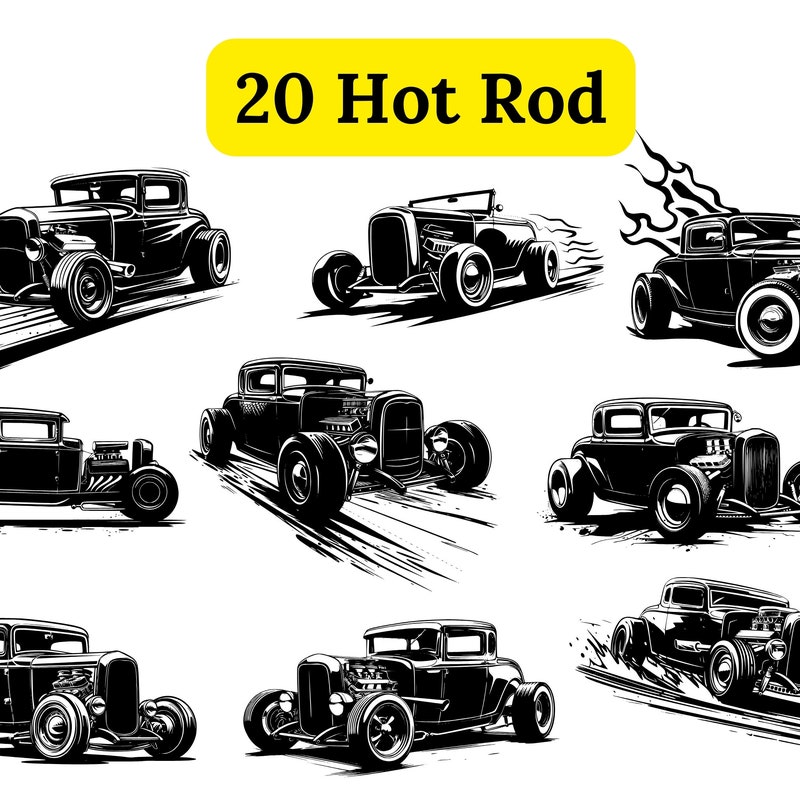 Street Rod Art Svg - Etsy UK