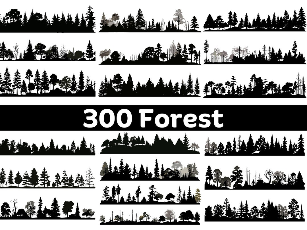 Forest Svg, Forest Silhouette, Nature Svg, Pin Tree Svg, Outdoor Svg ...