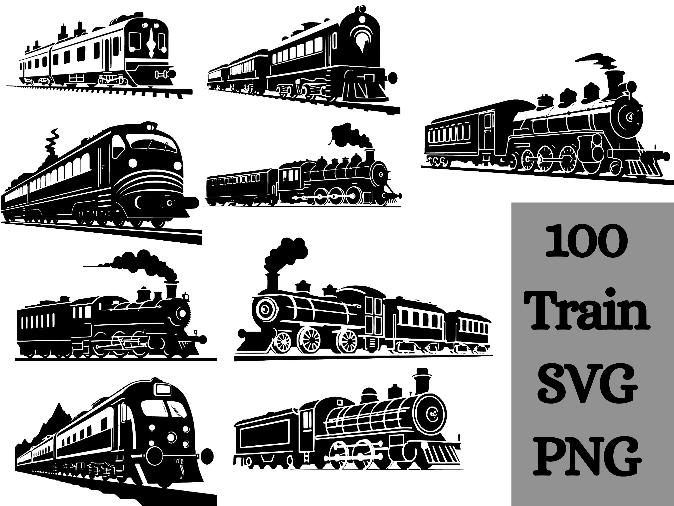 Train Svg, Locomotive Svg, Train Silhouette, Train Cut File, Svg Files ...