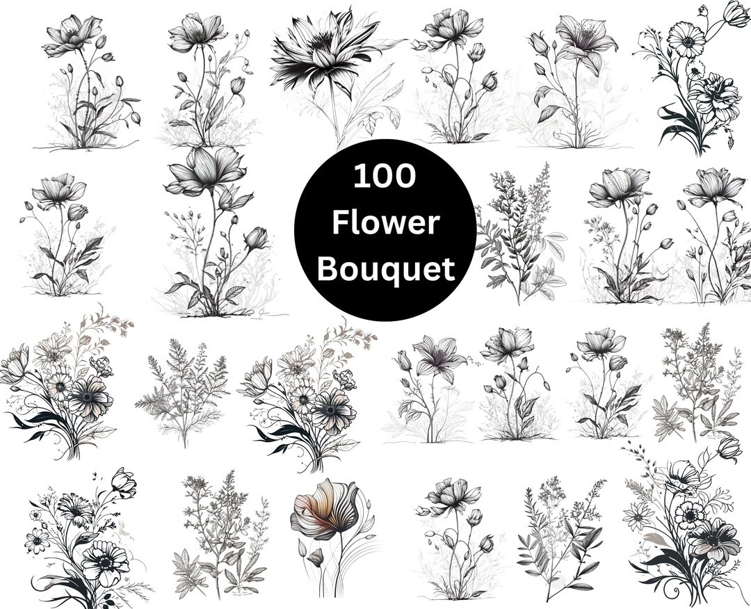 100 Botanical Svg Bundle Floral Svg Flower Svg Botanical - Etsy