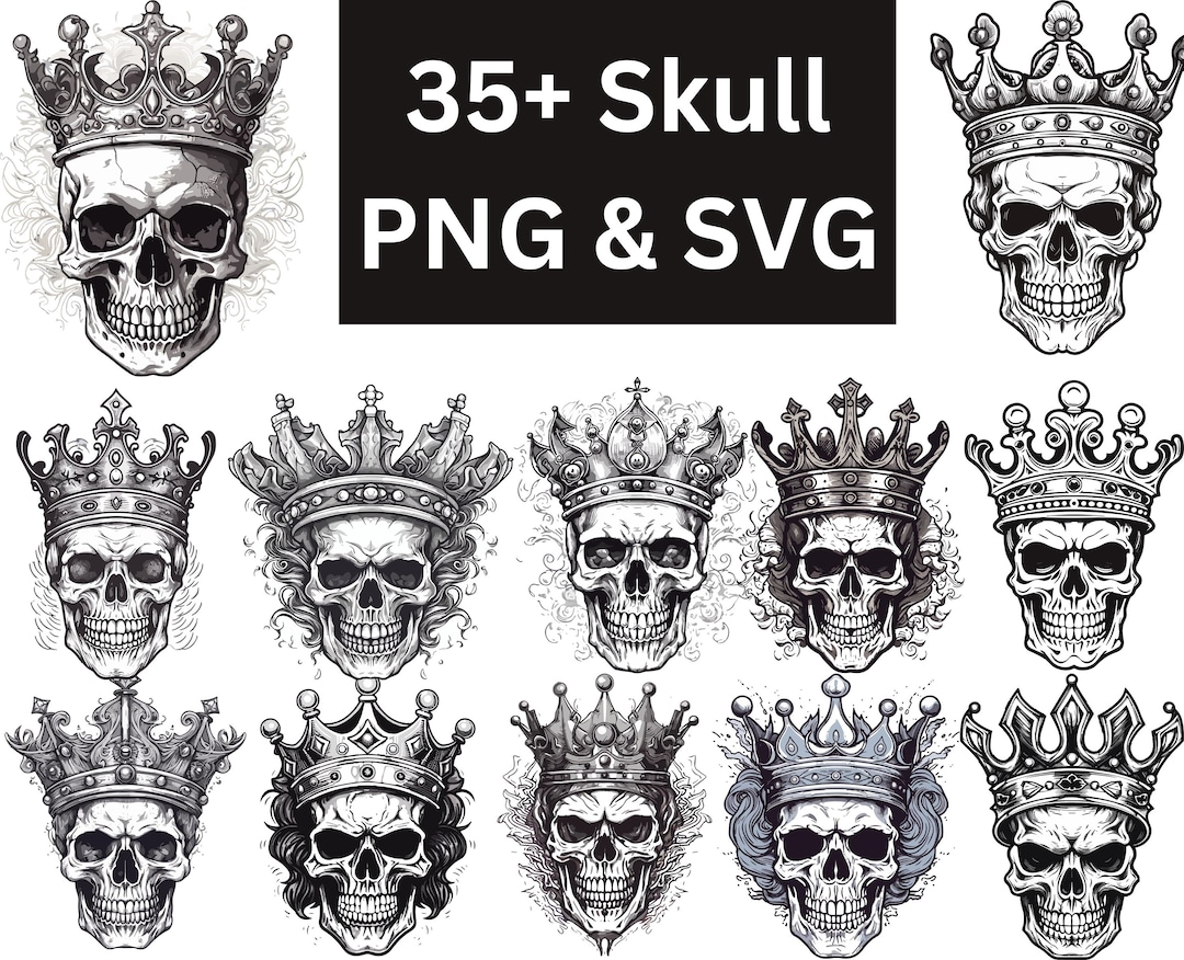 King Skull Svg | Skull Svg | Skull King Svg | King Skull Clipart ...