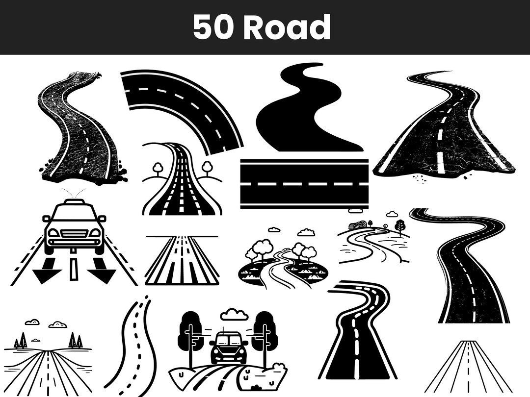 Road SVG Bundle, Road PNG Bundle, Road Clipart, Road SVG Cut Files for ...