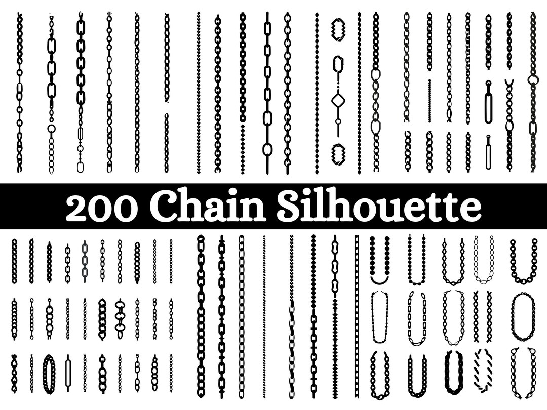 Chain SVG Bundle, Chain Dxf, Chain Png, Chain Eps, Chain Vector, Chain ...