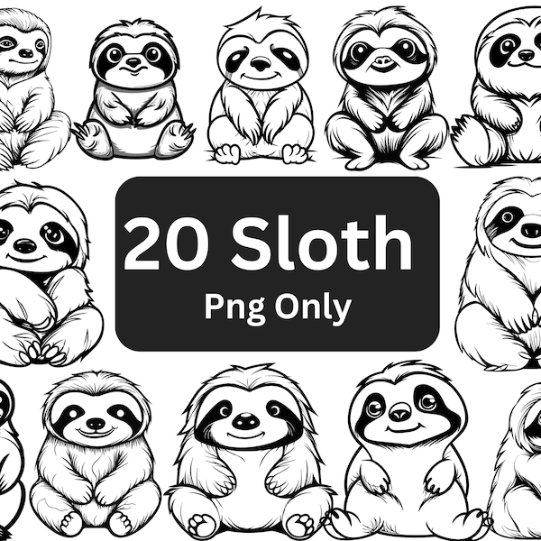 Tropical Sloth - Etsy