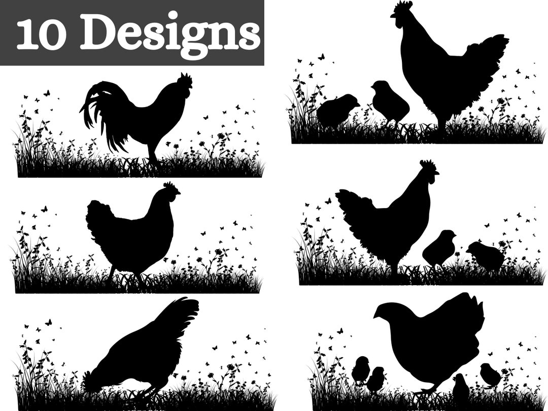 Chicken Svg - Animal Svg - Chicken Silhouette - Chicken Cut Files ...