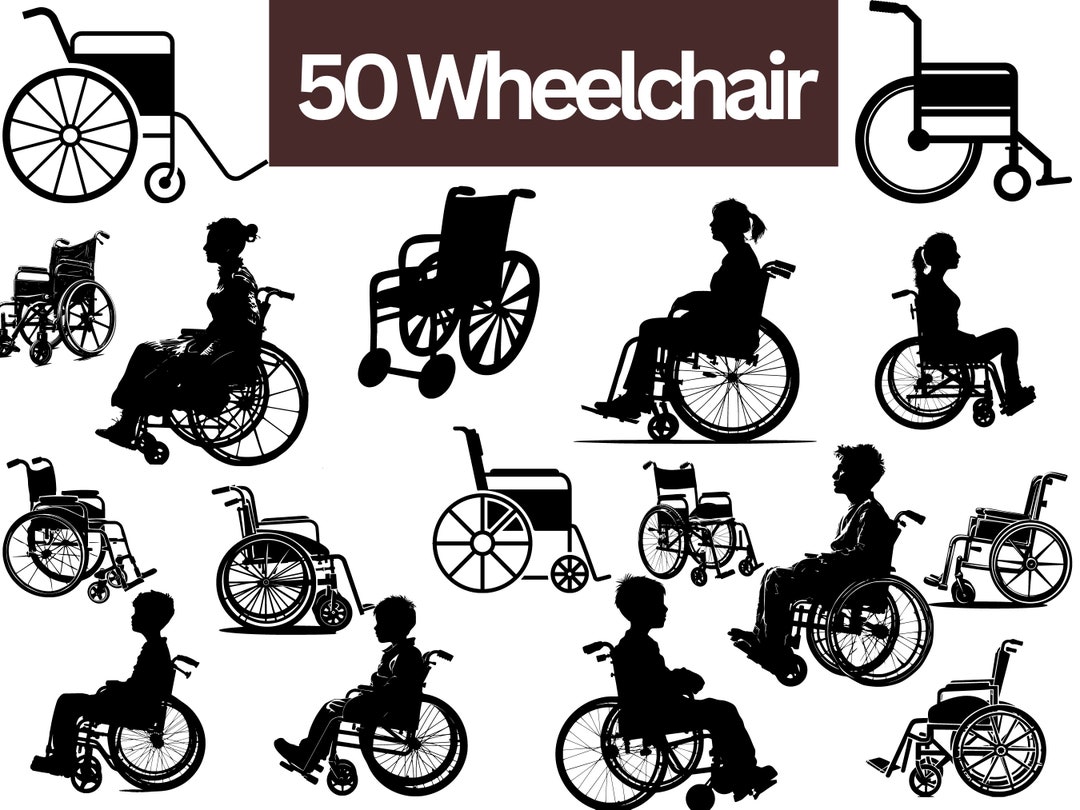 Wheelchair Svg Bundle, SVG Files for Cricut, Wheelchair Silhouette ...
