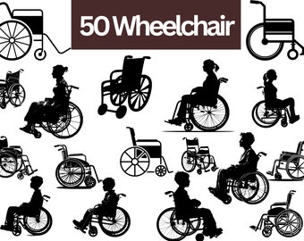 Wheelchair Svg Bundle, SVG Files for Cricut, Wheelchair Silhouette ...