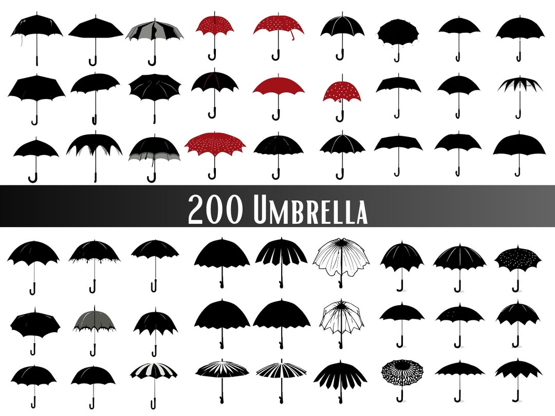 Umbrella SVG Bundle, Svg Files for Cricut, Umbrella Silhouettes, Rainy ...