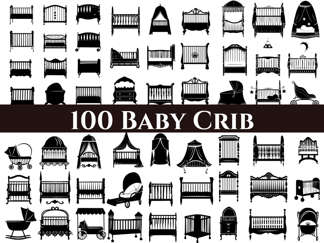 Baby Crib SVG Cut Files | Baby Crib Silhouette | Baby Svg | Infant Svg ...
