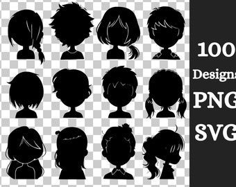Child Svg Bundle, Svg Files for Cricut, Child Silhouette, Children Svg ...