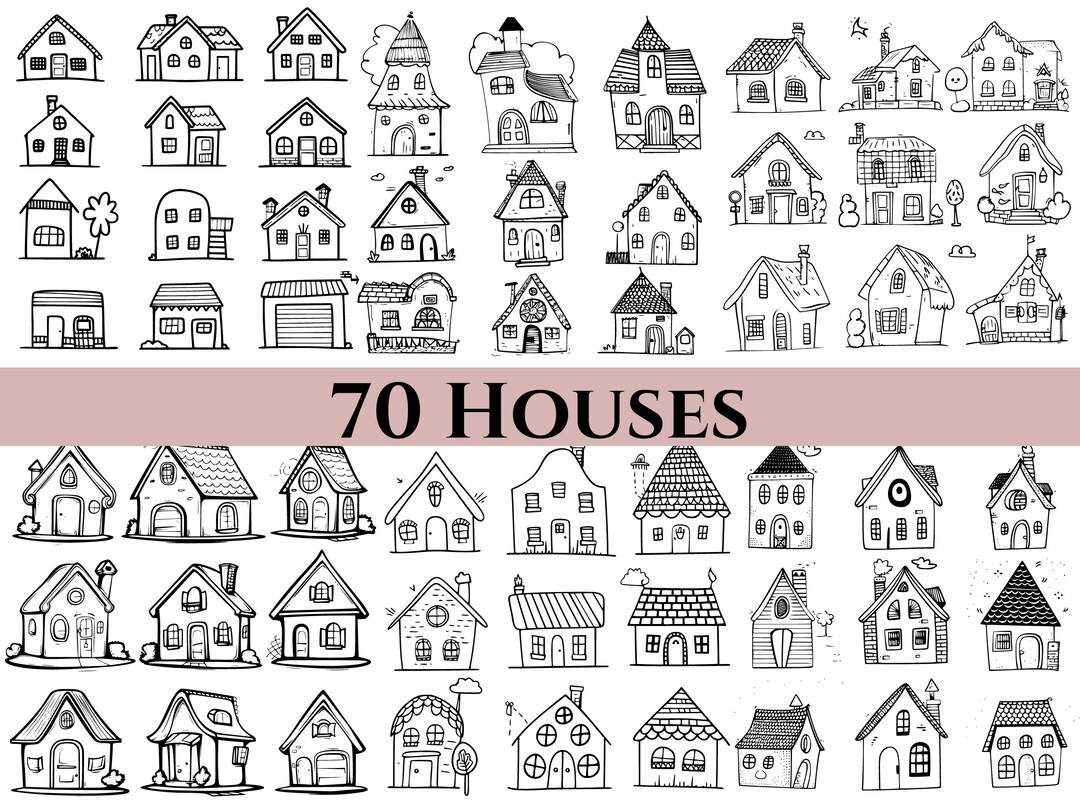 70 Little Home Svg Bundle, House Svg, Little House Outline Svg, Little ...