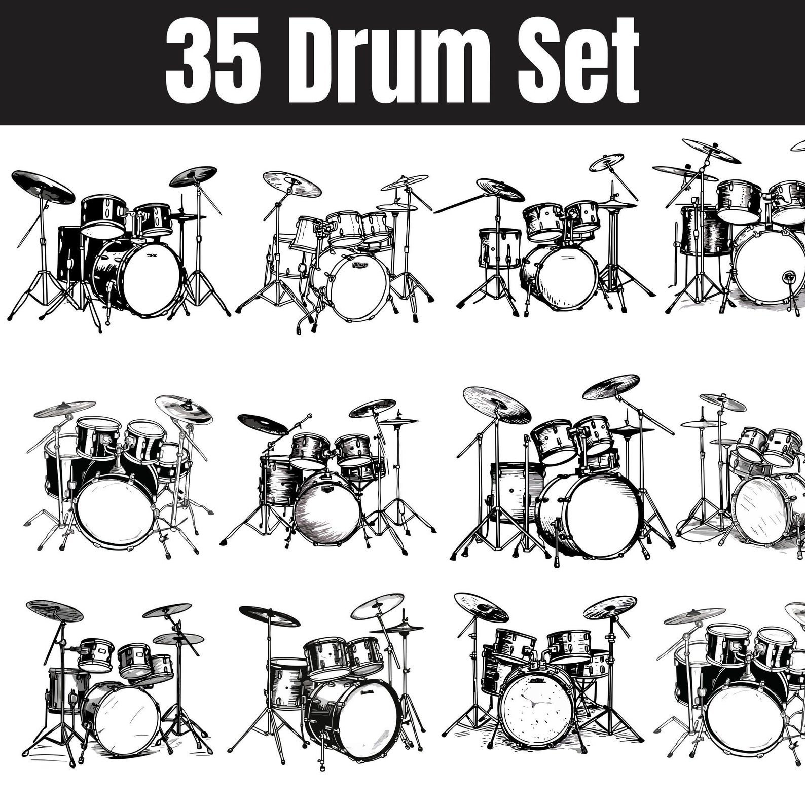 Drum SVG File Drum Svg Drumset Svg Drumset Svg Drumset - Etsy Canada