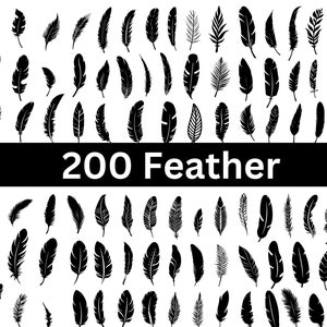 Feather SVG Bundle | Birds Feather Svg | Feather Png | Silhouette for ...