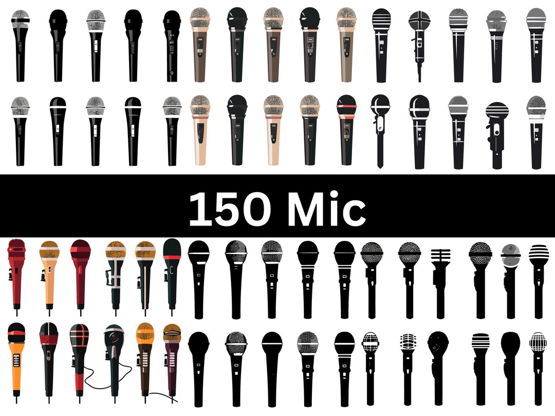 Microphone SVG Bundle, Microphone Dxf, Microphone Png, Microphone Eps ...