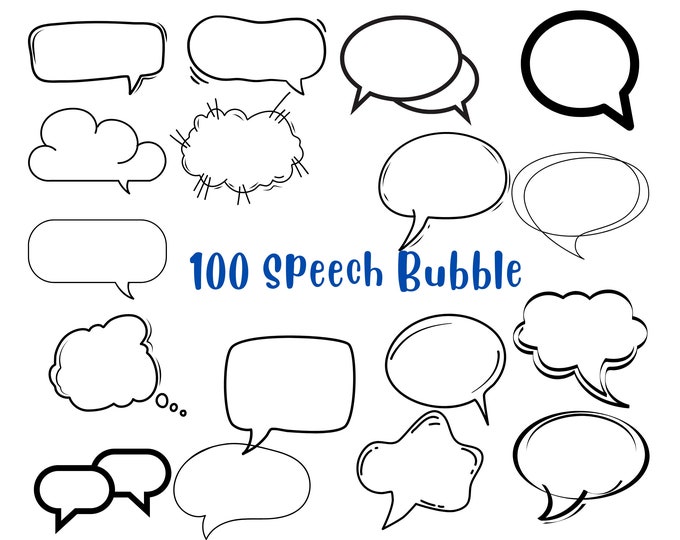 Speech Bubble Svg Bundle Word Bubble Svg Speech Bubble Clip Art Thought ...