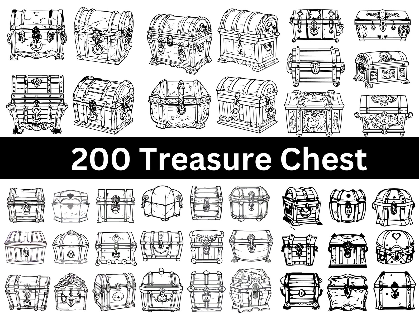 Treasure Chest SVG Bundle, Bounty Svg, Treasure Box Svg, Treasure Chest ...