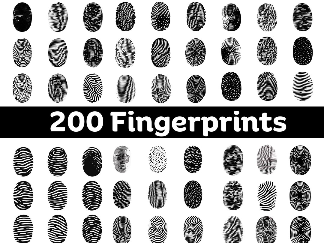 Fingerprint SVG Bundle, Biometric Svg, Fingerprint Dxf, Fingerprint Png ...